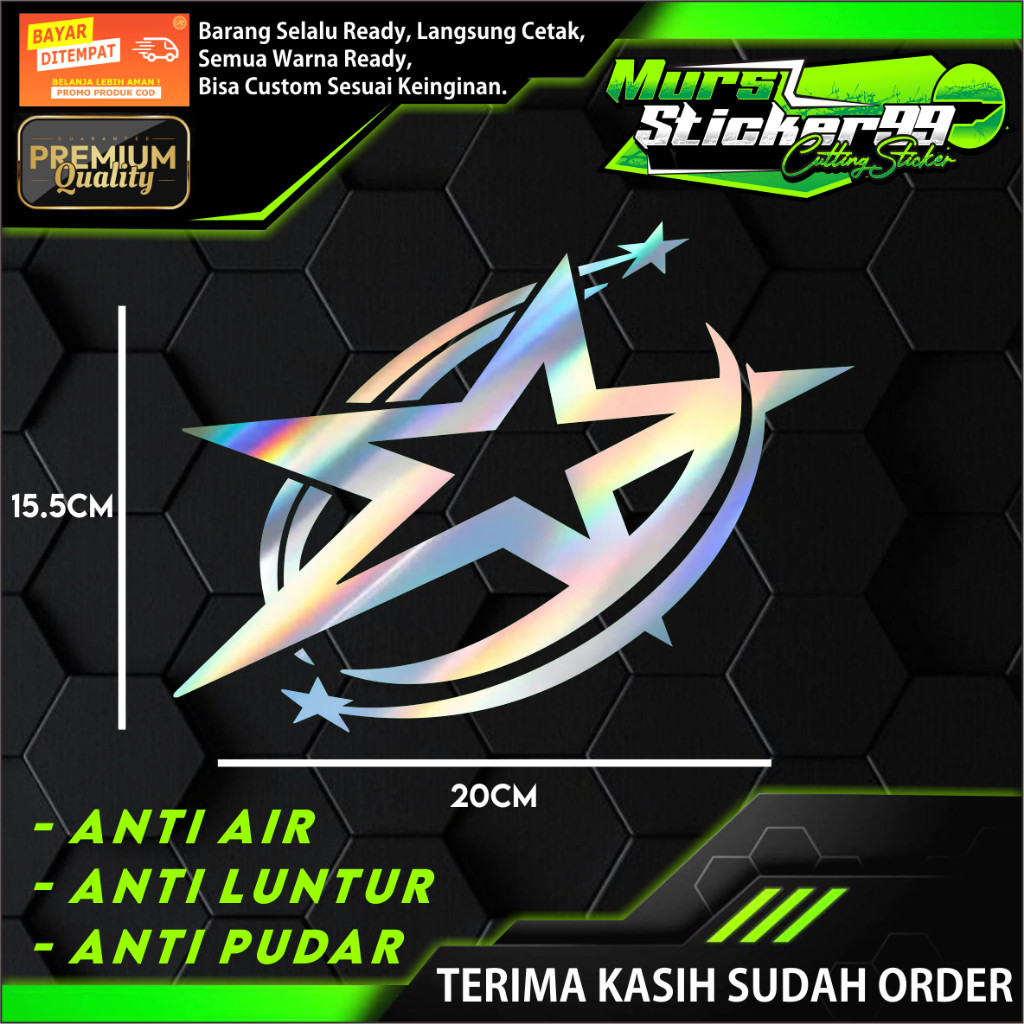 Jual Sticker Cutting BINTANG KEJORA LINGKARAN Cocok Untuk Motor Dan ...