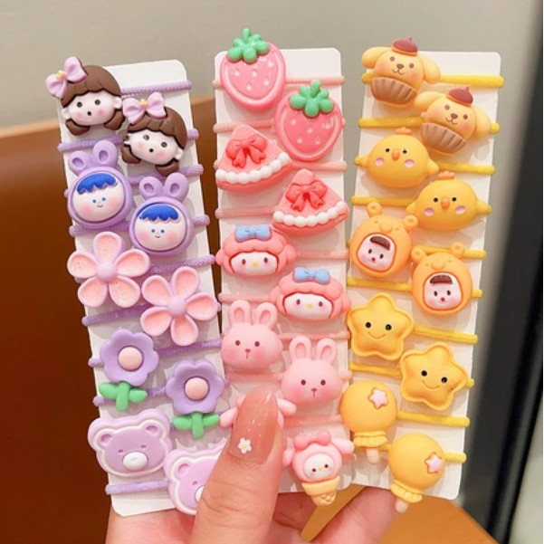 Jual GS IKAT RAMBUT ANAK 10PCS MODEL KOREA KARAKTER LUCU / AKSESORIS ...