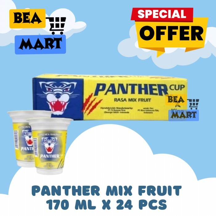 Jual Panther Cup Minuman Energi 170ml x 24 Pcs | Rasa Mix Fruit Dus ...
