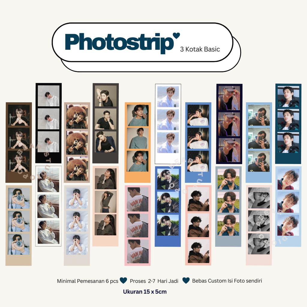 Jual Cetak Photo Strip 3 Kotak Foto Ukuran 15x5cm Basic Color Premium ...