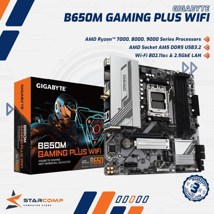Jual Motherboard Gigabyte B650M Gaming Plus WIFI - AM5 AMD B650 DDR5 USB3.2 TypeC SATA3 ...