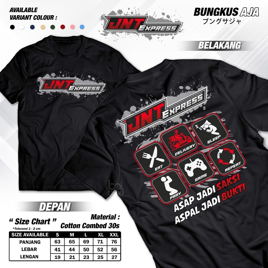 Jual Kaos JNT Express Asap Jadi Saksi Aspal Jadi Bukti - Baju Kurir ...