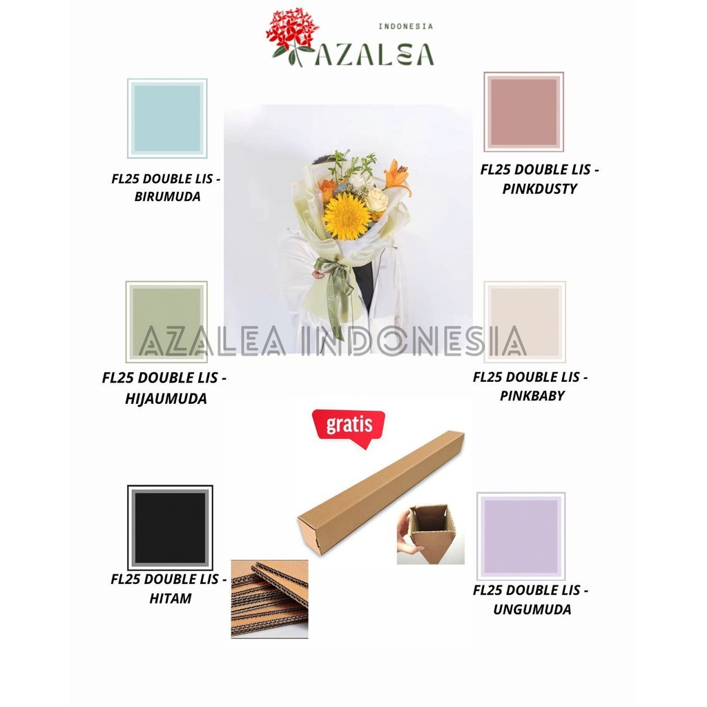 Jual AZALEA - (5 LEMBAR) - FL25 DOUBLE LIS Kertas Bunga Paper Buket ...