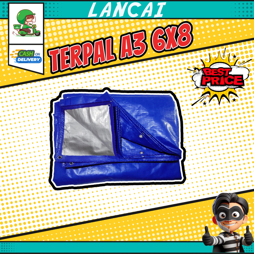 Jual TERPAL PLASTIK BIRU A3 UKURAN 6x8 METER PREMIUM TERPAL TENDA ...