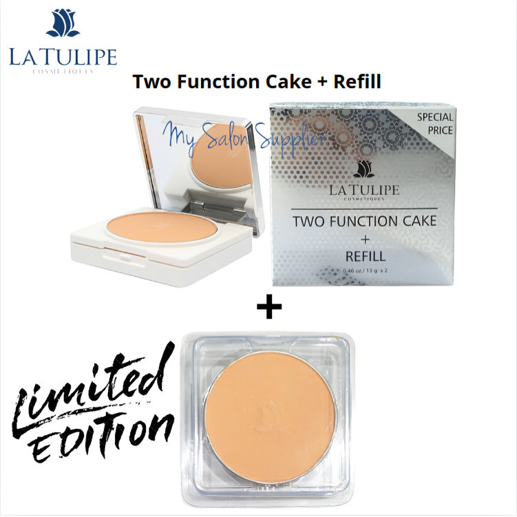 Jual La Tulipe Two Function Cake / Bedak Wajah + Refill 13g x 2 ...