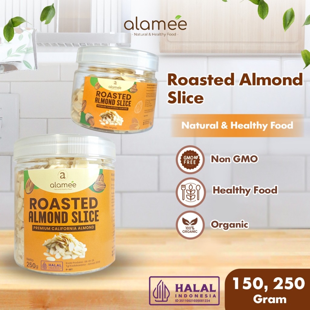 Jual ALAMEE Roasted Almond Sliced Almon Slice irisan panggang Kacang ...