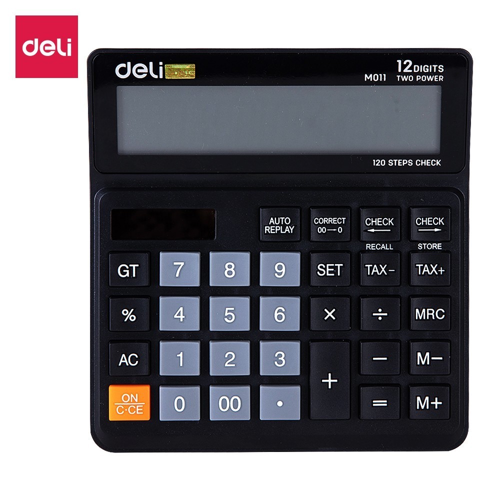 Jual Deli Kalkulator Desktop 12 Digit LCD lebar 120 langkah garansi 3 ...