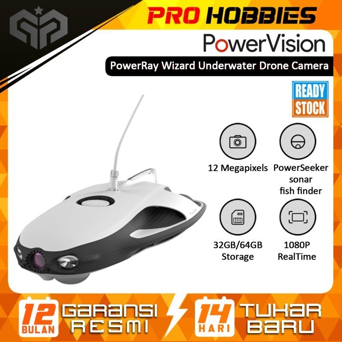 Jual Power Vision PowerRay Wizard Underwater Drone Camera 4K | Shopee ...