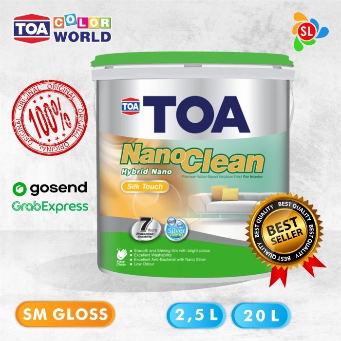 Jual [Promo!] Cat Tembok Dinding Interior Toa Nanoclean (Silk Touch) 20 ...