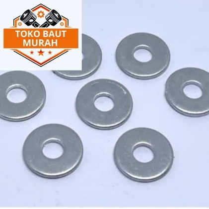 Jual (paket 100pcs) ring plat m4x10 / ring plat putih m4 | Shopee Indonesia