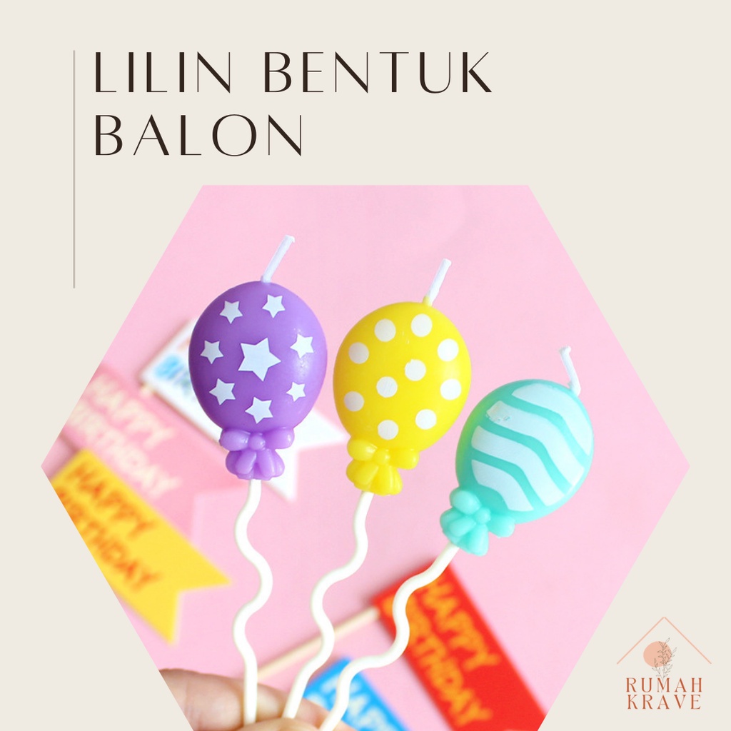 Jual RUMAH KRAVE - Lilin Bentuk Balon Balloon Candle Ulang Tahun ...