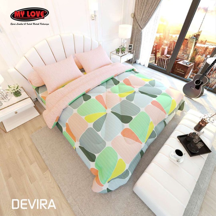 Jual Bed Cover & Sprei Set ALL NEW MY LOVE Single Ukuran 180x200 Motif Devira | Shopee Indonesia