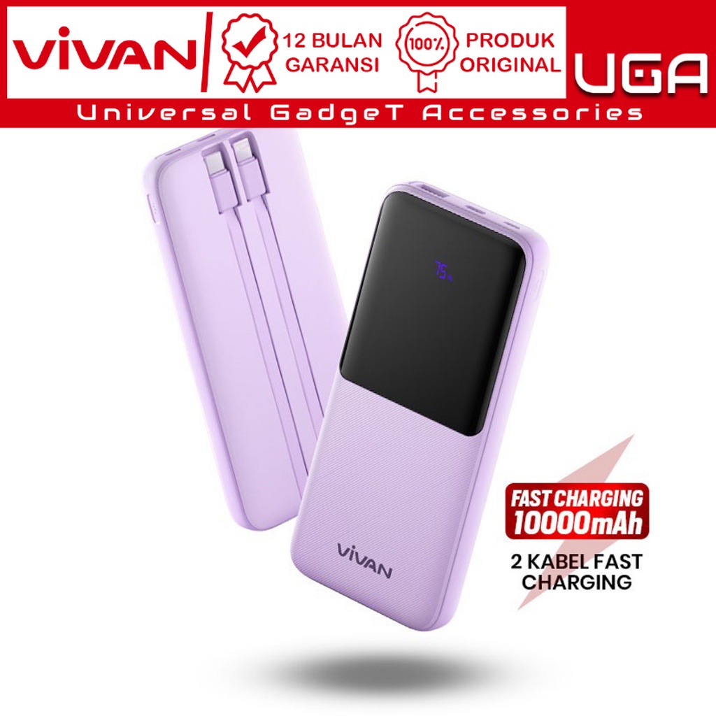 Jual VIVAN VPB-E10 Power Bank 10000mAh Powerbank 22.5W PD Quick Charge ...