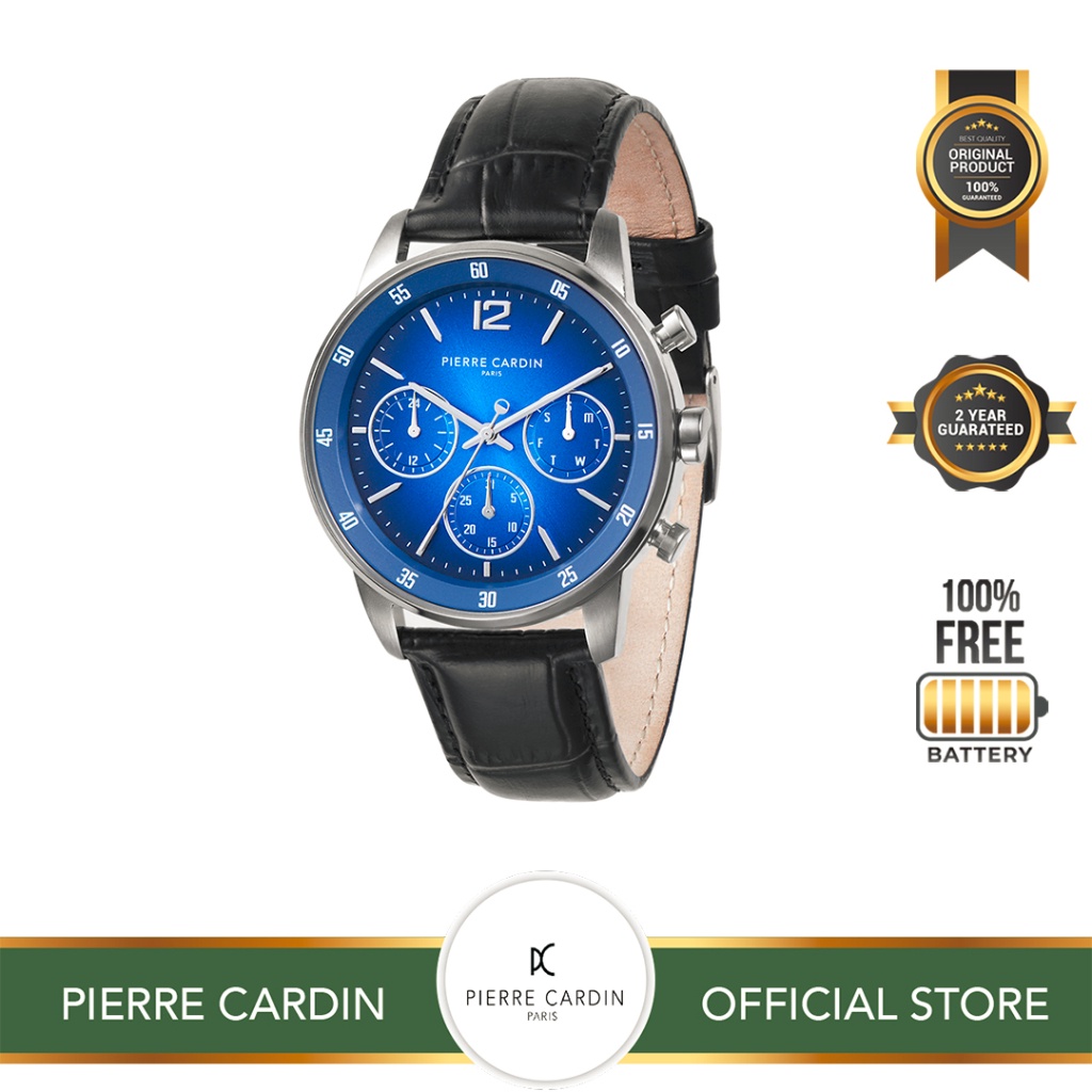 Jual PIERRE CARDIN CMR.1000, Montrouge Prim Blue Dial Multifunction ...