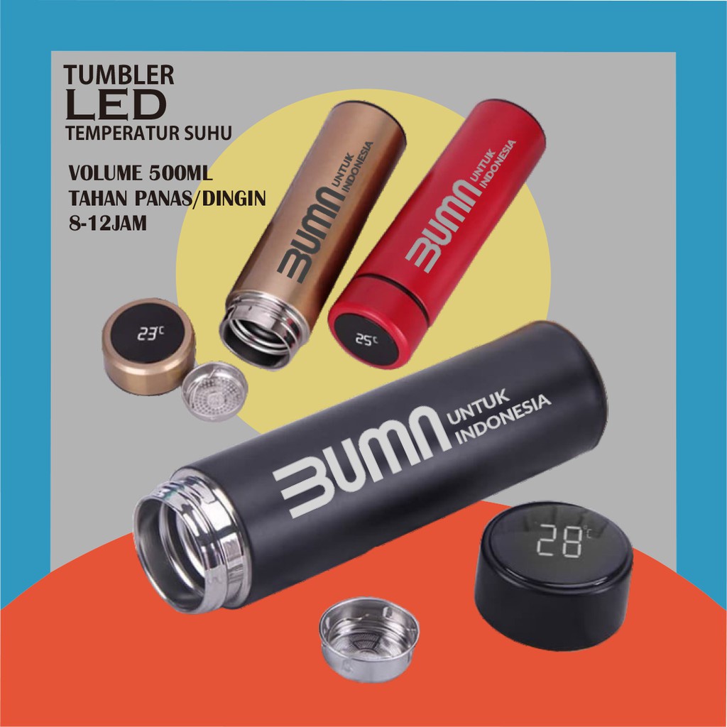 Jual Tumbler LED Temperatur Suhu, Thumbler, Tambler, Tumbler Grafir ...