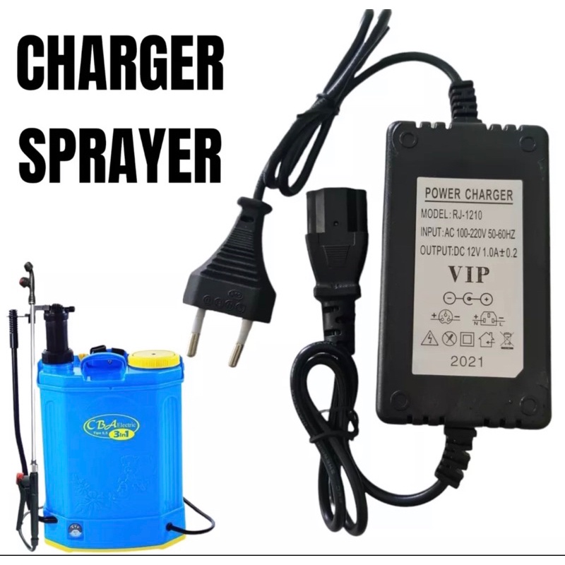Jual CHARGER POMPA PORTABLE 2A 12V SPRAYER KNAPSACK SPRAYER CAS CASAN ...