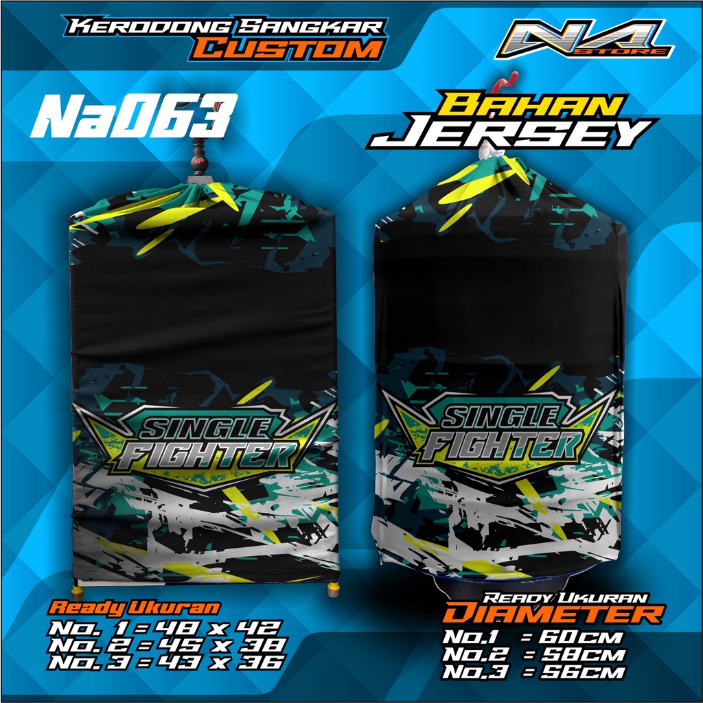 Jual Kerodong Sangkar Kotak dan Bulat Custom SINGLE FIGHTER Desain ...