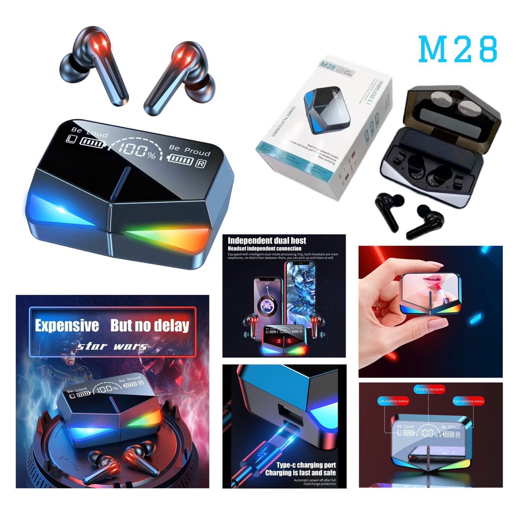 Jual Handsfree Bluetooth Damax Gaming TWS M28 (Bergaransi) Dual Mode BT ...