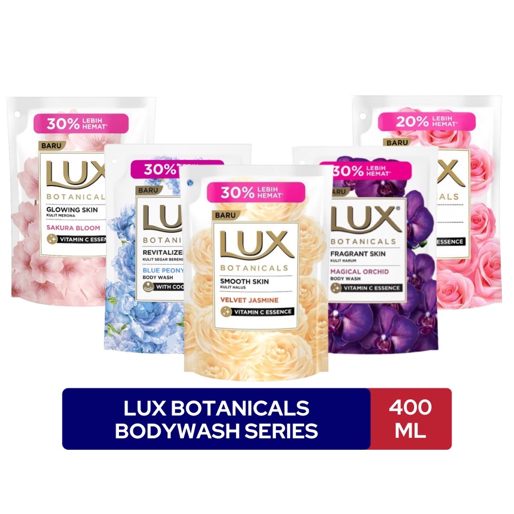 Jual Lux Botanicals Bodywash Sabun Mandi Cair Refill 400mL | Shopee Indonesia