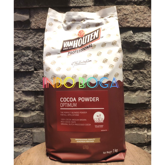 Jual van houten cocoa powder optimum 1 kg / coklat bubuk premium 1kg ...