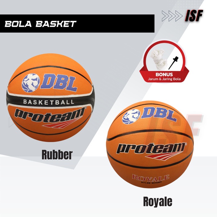 Jual Bola Basket Proteam Rubber Royale Basketball DBL Size 5 6 7 ...