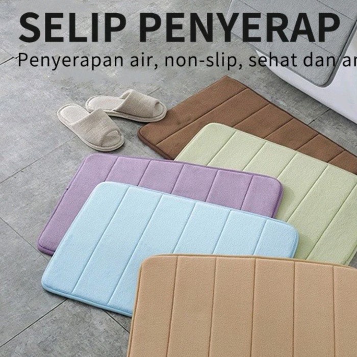 Jual keset kaki anti slip memory foam menyerap 40 X 60 cm | Shopee ...