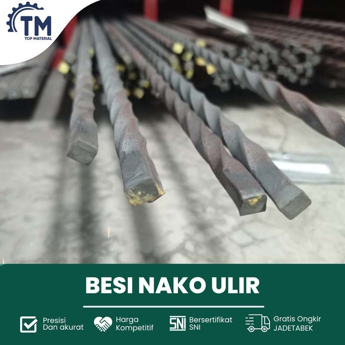Jual Besi Nako Ulir 16mm x 4mm x 6M Full SNI Square Bar AS Kotak ...