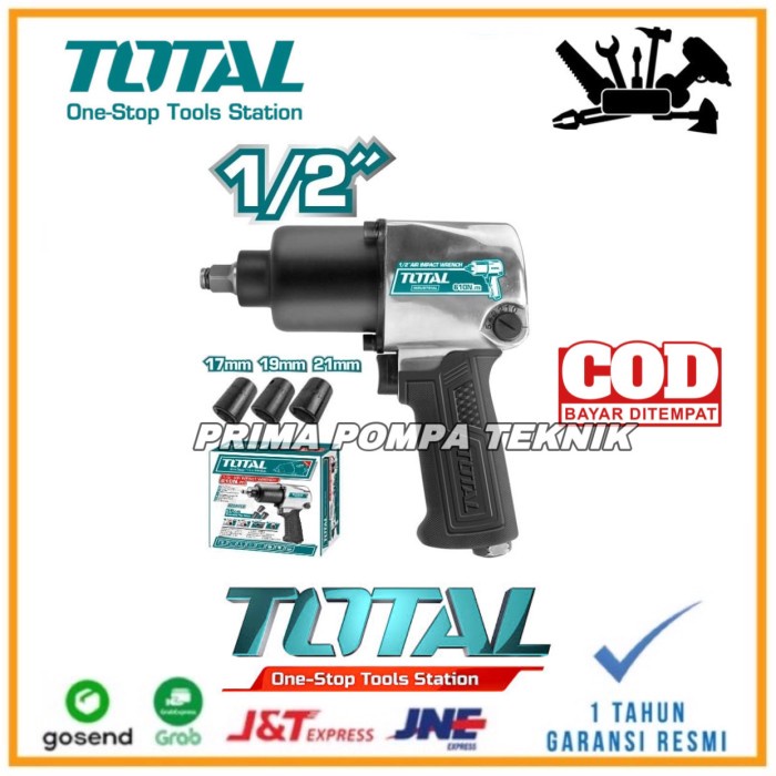 Jual TOTAL AIR IMPACT WRENCH TOTAL 1/2" TAT40122 INPACT ANGIN / INPACT ...
