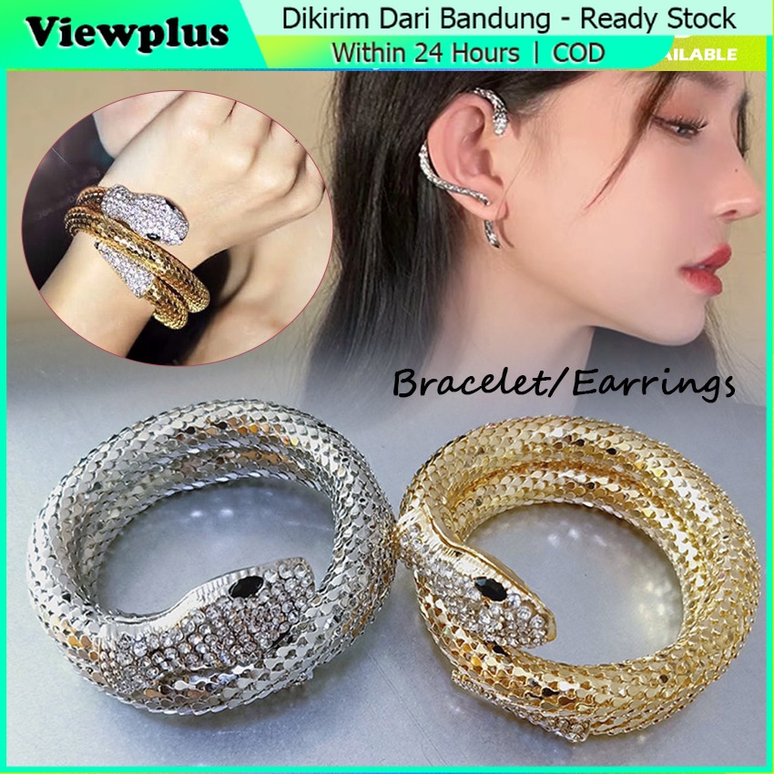 Jual Bracelet Titanium Gelang Pria Wanita Motif Ular - Anting Gantung ...