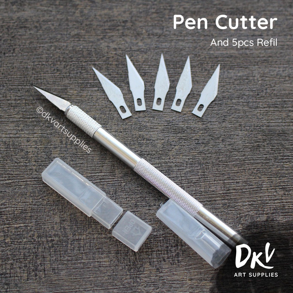Jual Pen Cutter / Exacto knife ( Refill 5 spare blade ) | Shopee Indonesia