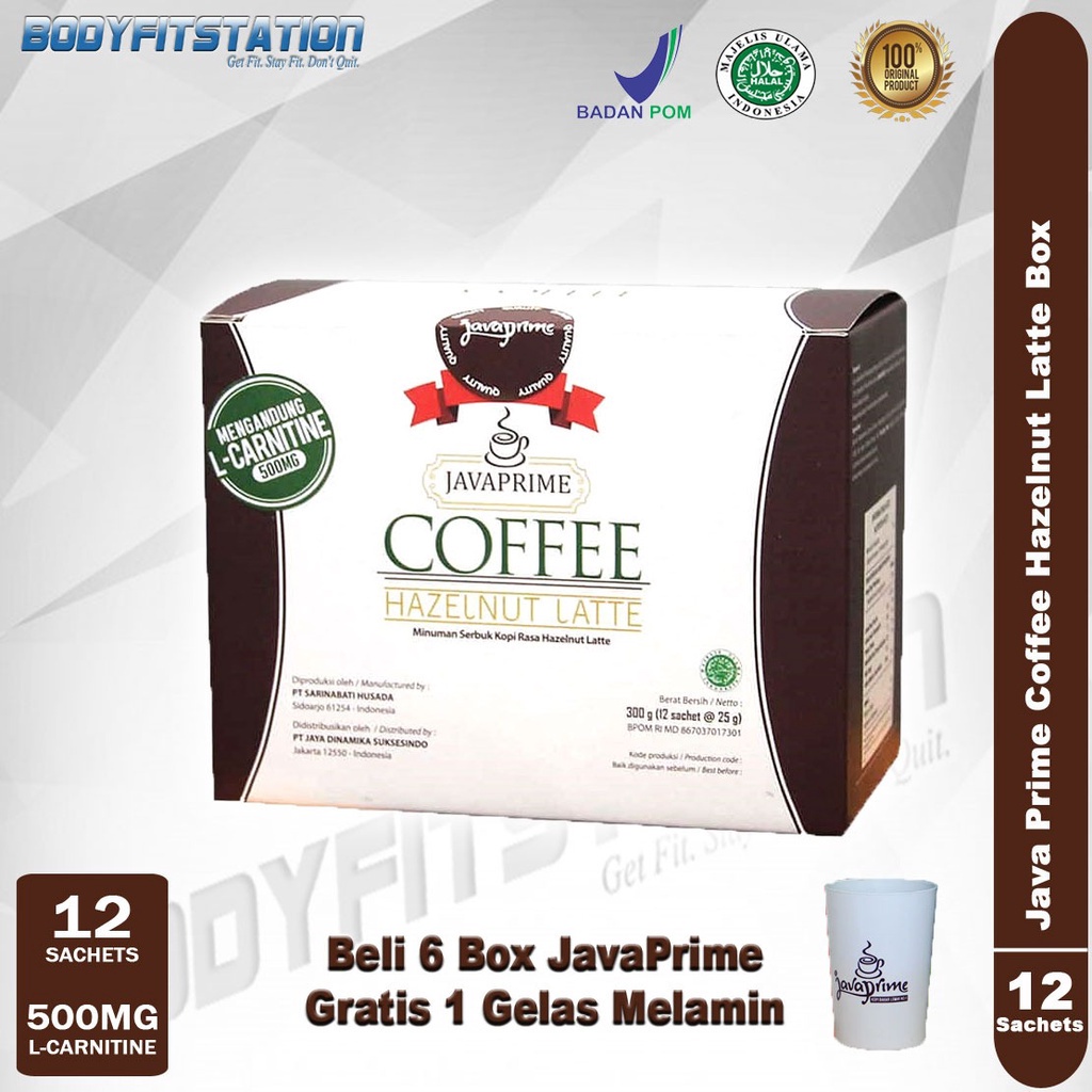 Jual COD COD Java Prime Coffee 300 Grams 12 Sachets Hazelnut Latte ...
