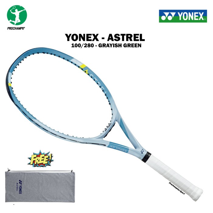 Jual Raket Tenis Tennis Yonex Astrel 100 280gr 2024 Graylish Green | Shopee Indonesia