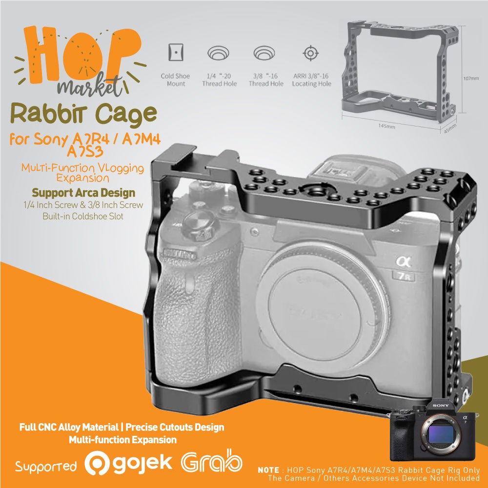 Jual HOP GRC-A7M4 Cage Rig for Sony A7R4 A7M4 A7S3 A7IV Plate CNC Aluminium Metal Camera Alpha ...