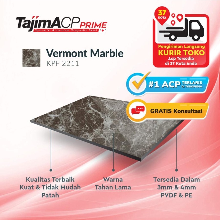 Jual ACP Tajima Marmer Series PE 3mm x1220x2440 Alumunium Composite ...