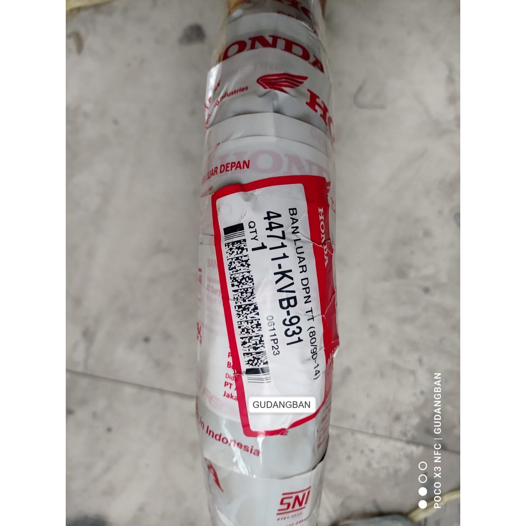 Jual ( TUBETYPE ) BAN LUAR FEDERAL 80 90 14 FT235 KVB ORIGINAL BARU AHM ...
