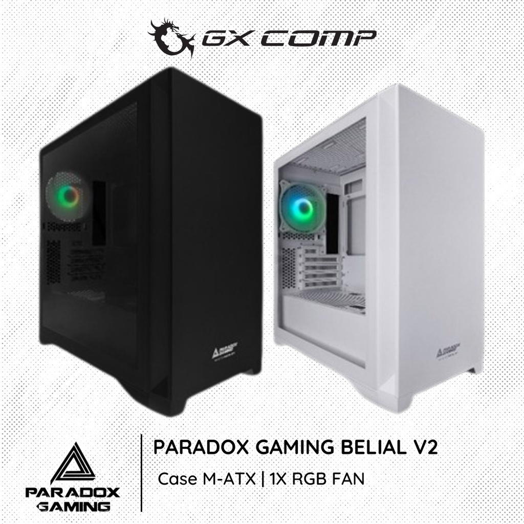 Jual Casing Paradox Gaming BELIAL V2 | White | M-ATX | 1X RGB FAN ...