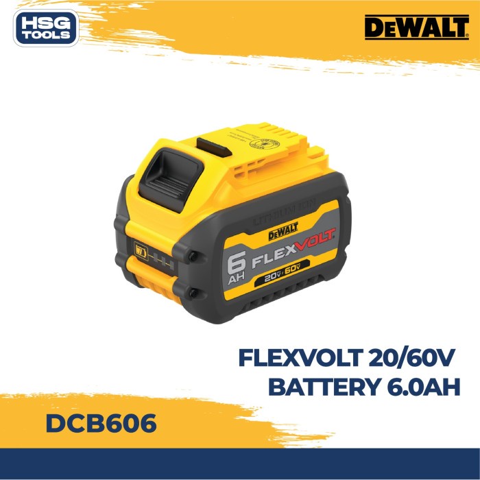 Jual DEWALT DCB606 BATERAI CORDLESS FLEXVOLT 20/60V MAX BATTERY 6.0AH ...
