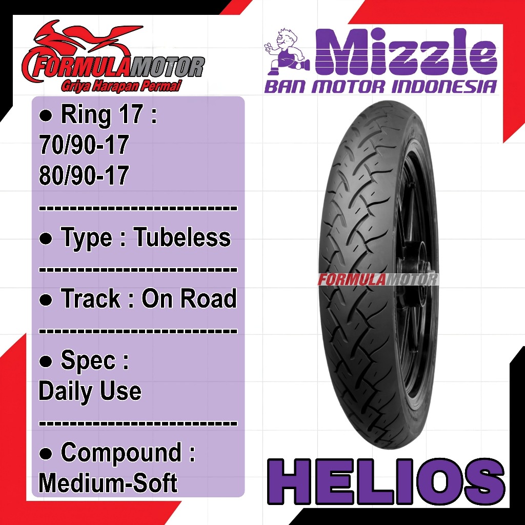 Jual Mizzle Helios Ring 17 Tubeless All Size - Ban Motor Bebek Tubles ...