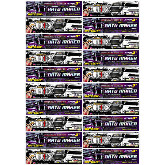 Jual Setiker bus telolet / tempelan sticker bus Artis basuri panjang ...