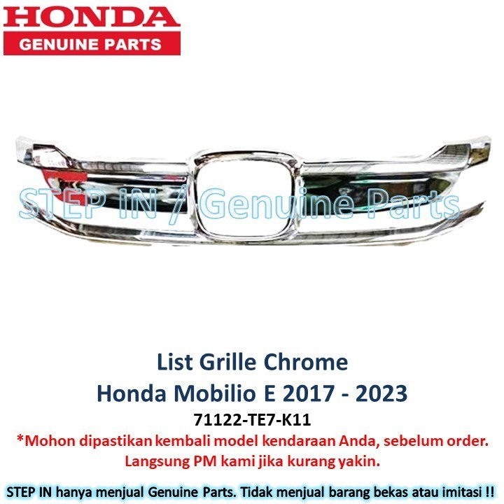 Jual Lis Grill Chrome Bemper Atas Honda Mobilio Grille Radiator ...