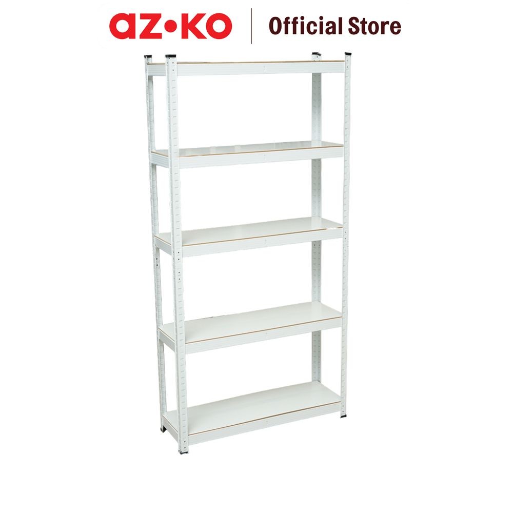 Jual AZKO Krisbow 90x30x180 Cm Rak Besi 5 Tingkat - Putih | Shopee ...