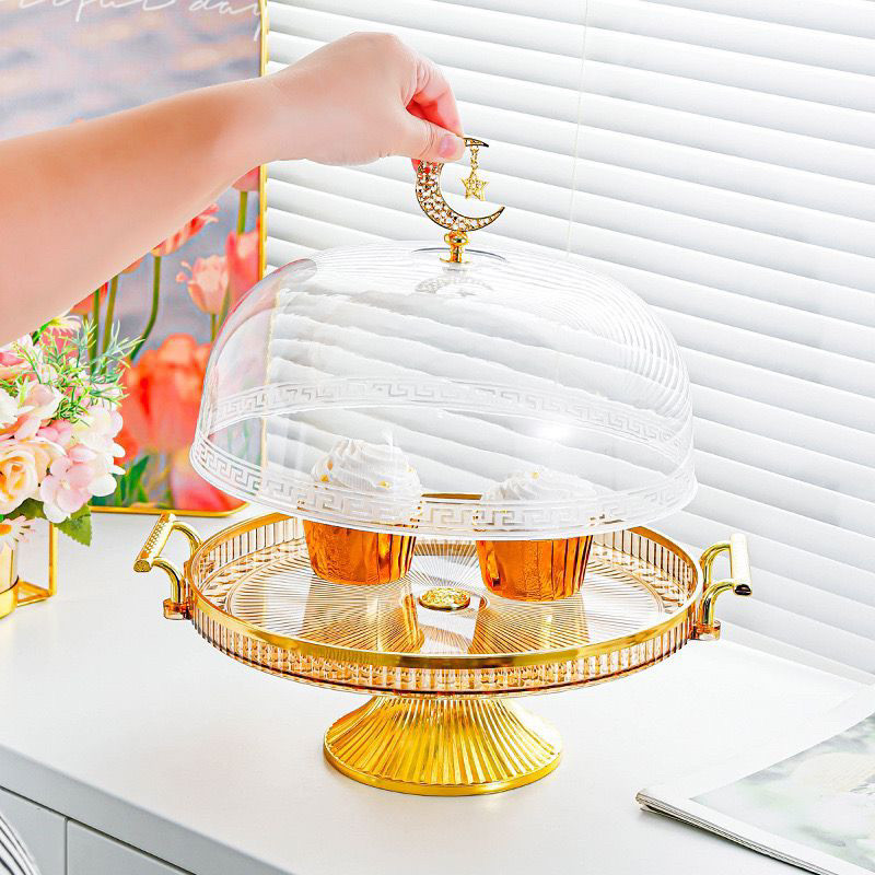 Jual DNICE Tempat Kue Buah Round Acrylic Transparent Cup Cake Stand ...