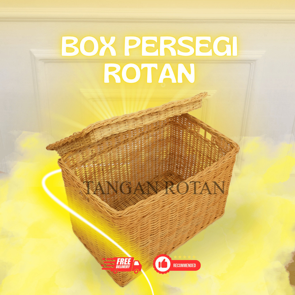 Jual Box Laundry / Baju Rotan ALami Persegi – Penyimpanan Serbaguna ...