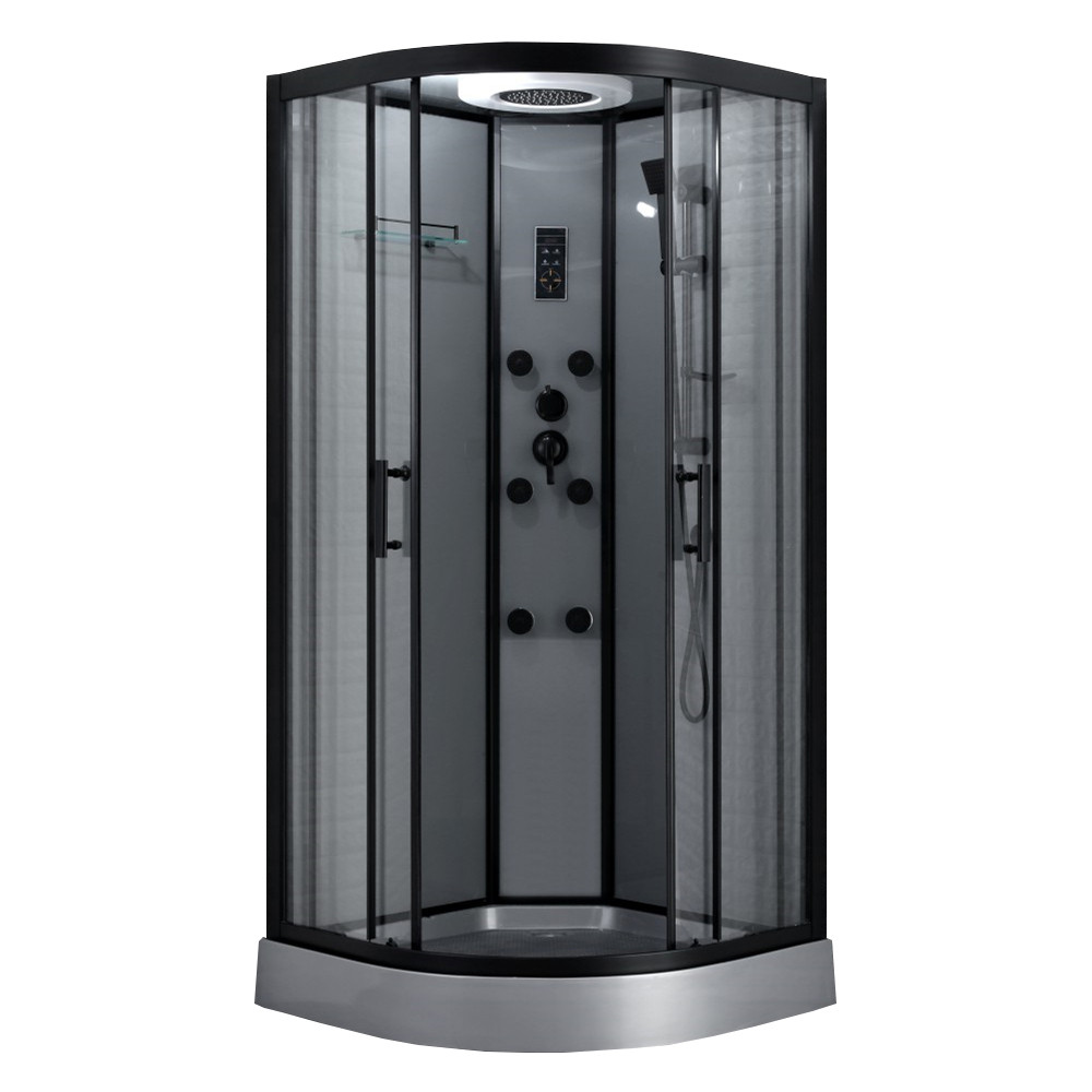 Jual Shower Cabin ,90x90cm,Corner Bath Room, Black Design Hydro Massage ...