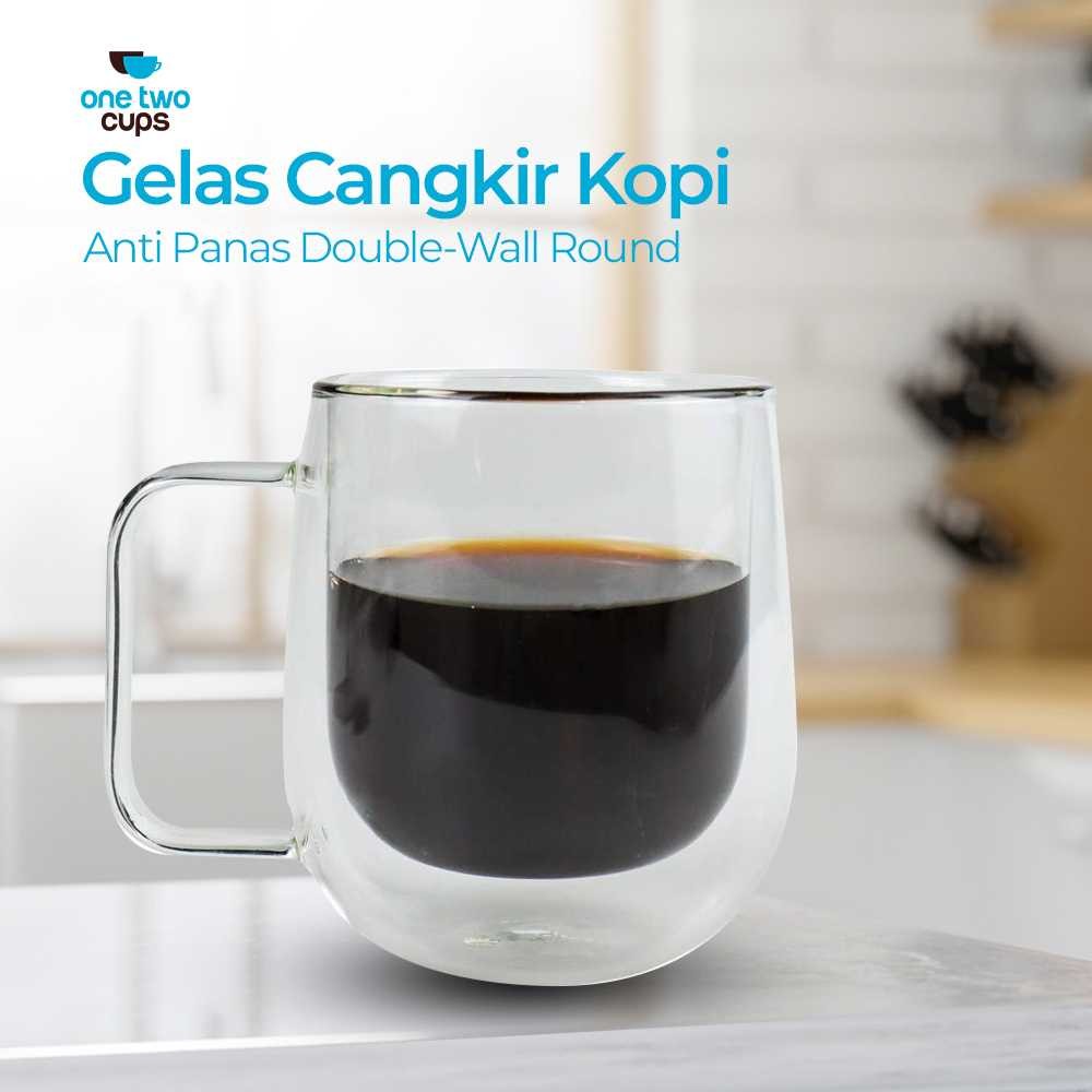 Jual Gelas Cangkir Kopi Anti Panas Double Wall Round 250ml | Shopee Indonesia