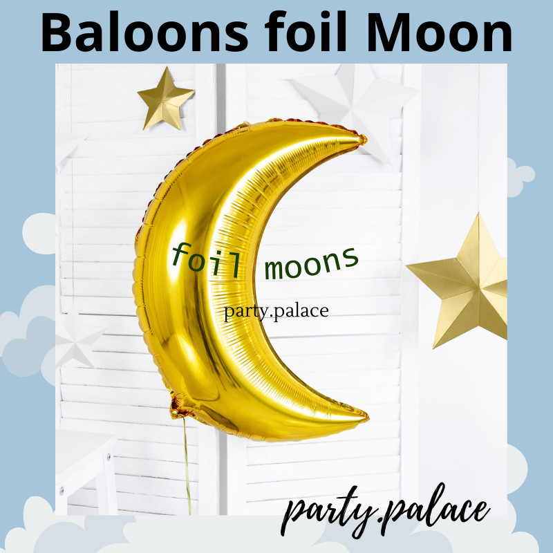 Jual 18" BALLOON FOIL MOON / Bulan Besar moon shape balloon bal ...