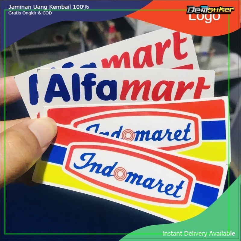 Jual Sticker Indomaret Alfamart Bijian Anti Air | Shopee Indonesia