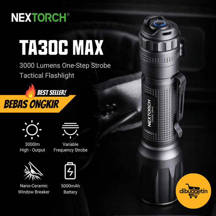 Jual NEXTORCH Senter LED Tactical Flashlight IPX8 3000 Lumens 4800mAh ...