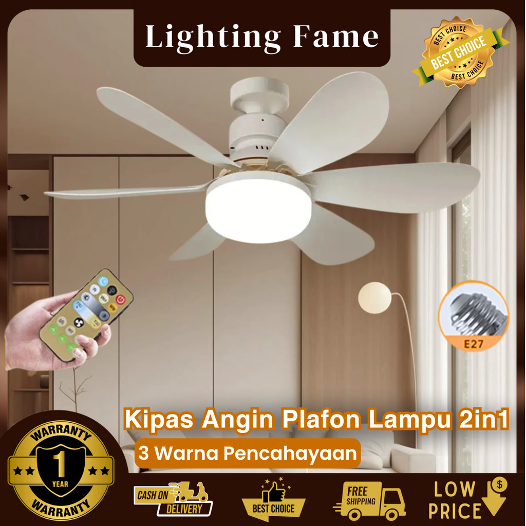 Jual LIGHTING FAME GARANSI 1 TAHUN Kipas Angin Plafon Lampu Dengan ...