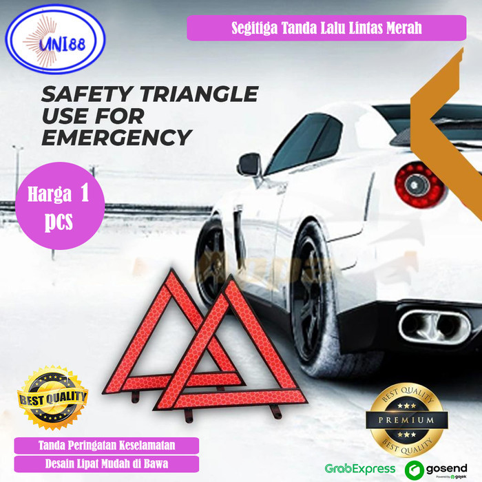 Jual Rambu Segitiga Mobil Reflektor Pengaman Universal Triangle Warning ...